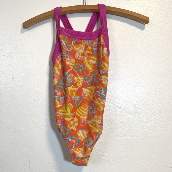 Speedo | Swim | Speedo Heart Bathing Suit Girls 8 | Poshmark